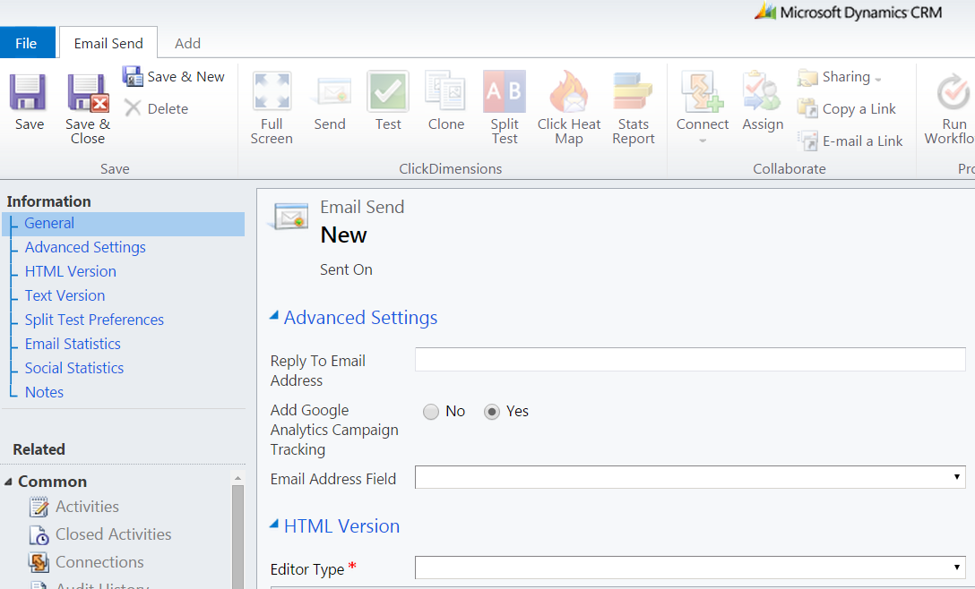 Create an Email Send – ClickDimensions Support