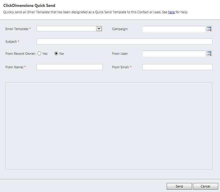 Quick Send Emails – ClickDimensions Support