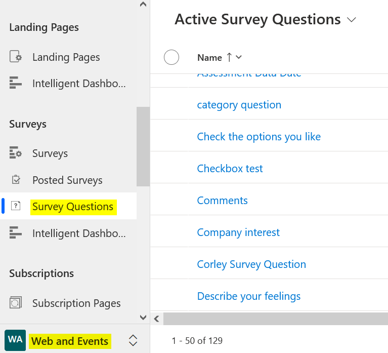 Create Survey Questions – ClickDimensions Support