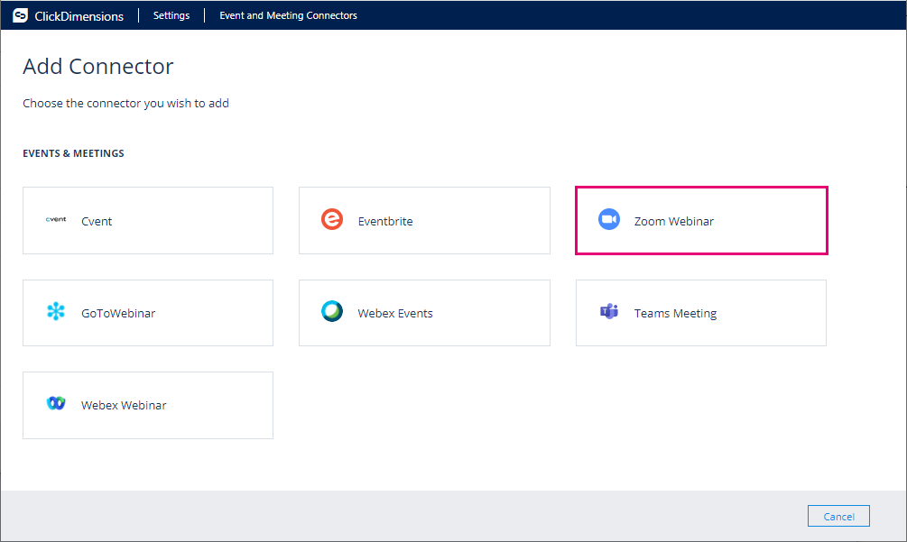 Set Up Zoom Webinar Integration – Click Support