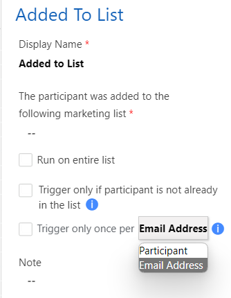 Added to List Trigger – Click Support