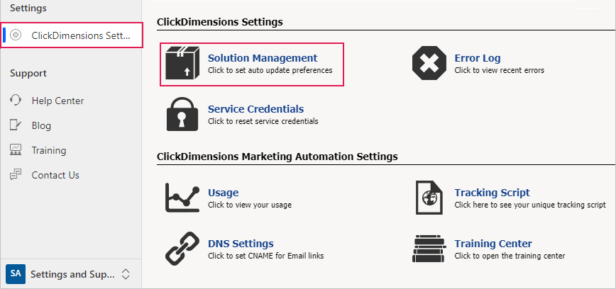 Publish Metadata – ClickDimensions Support