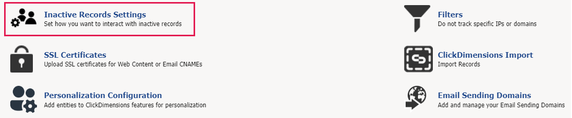 Inactive Record Settings – Click Support