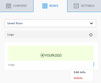 Saved Rows – Click Support