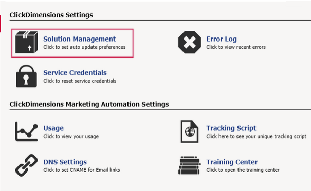 Click: Automatic Solution Update – Click Support