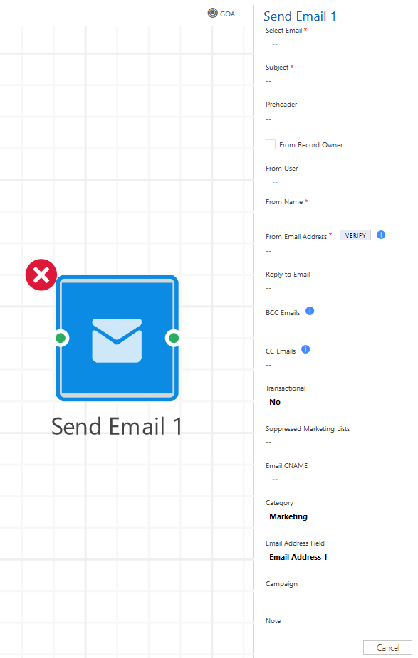 Send Email Action – Click Support