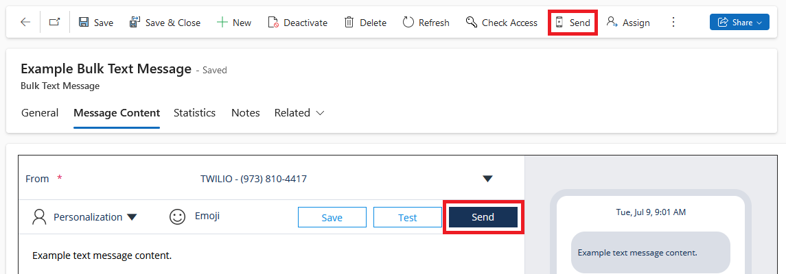 Bulk Messages – Click Support