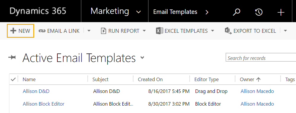 Create an Email Template – ClickDimensions Support