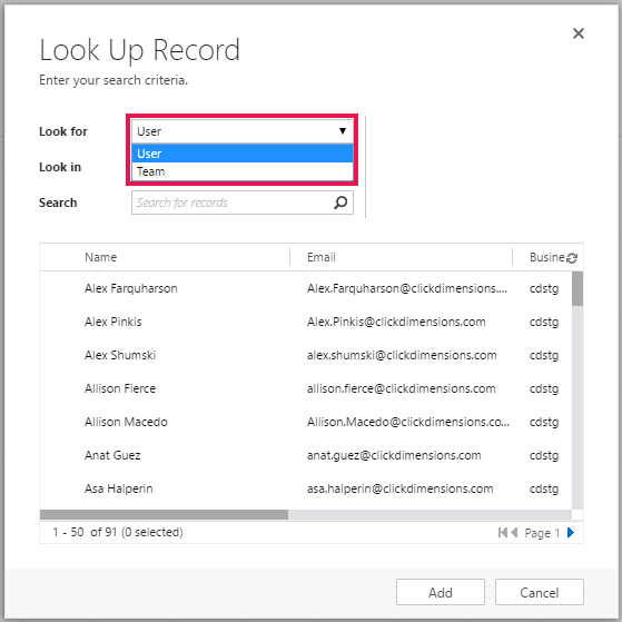 Assign Owner Action – Click Support