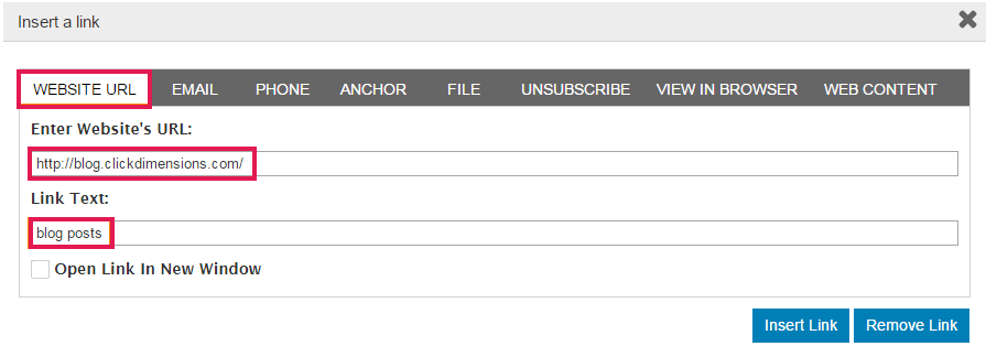 Hyperlink Manager – Click Support