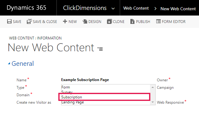 Create a Subscription Management Page – ClickDimensions Support