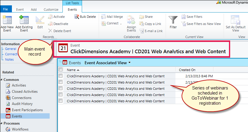 Event Records – ClickDimensions Support