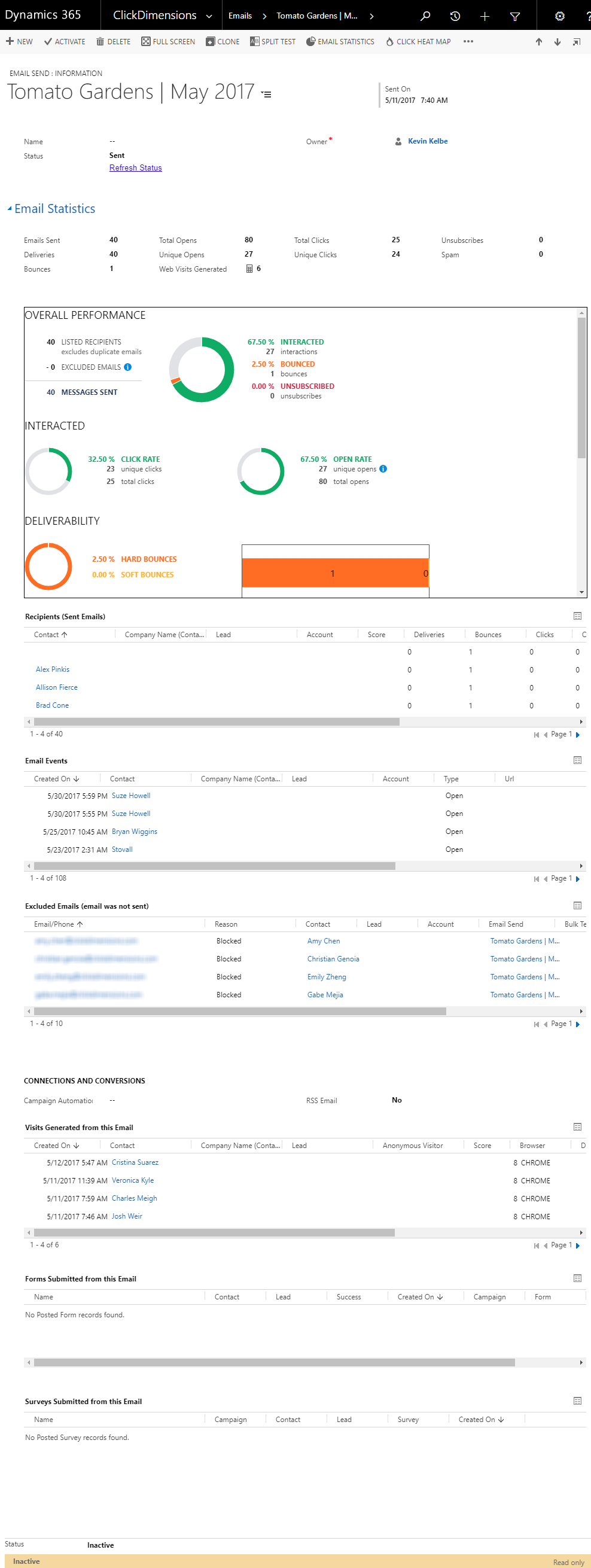 Sent Email Send Record: Statistics for Your Email – ClickDimensions Support