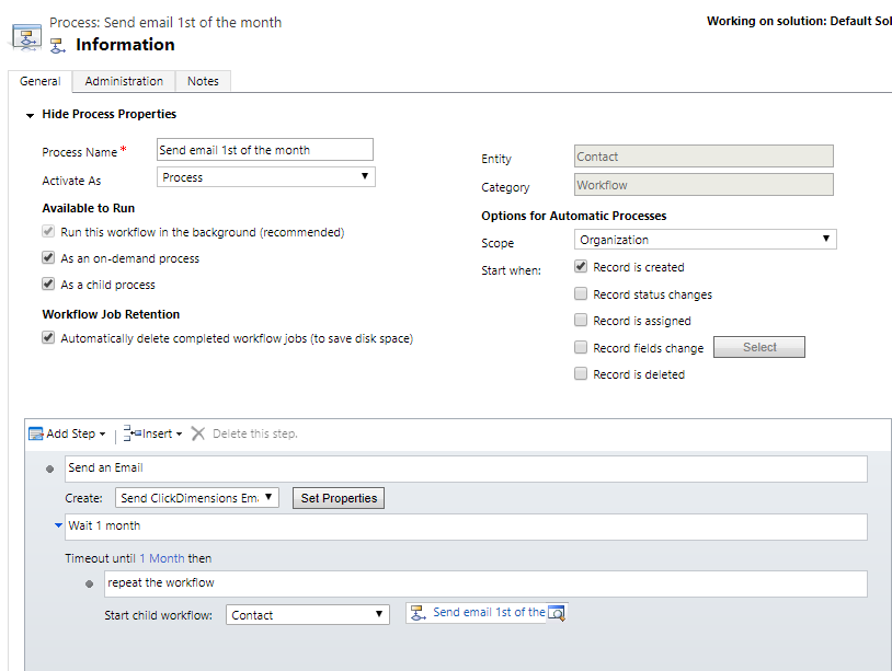 Send a Recurring Automated Email to Contacts – Click Support