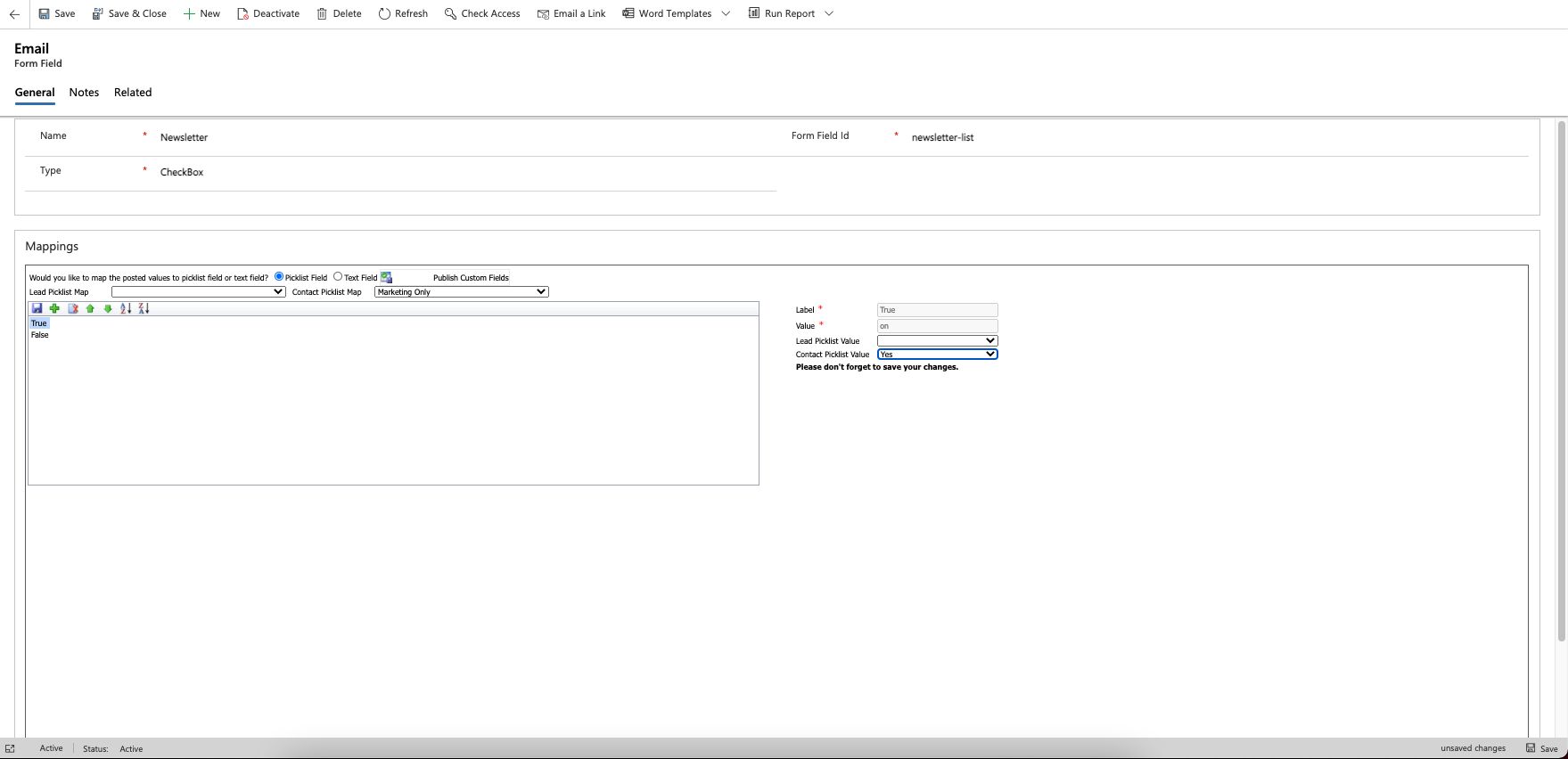 Create Form Fields – Click Support
