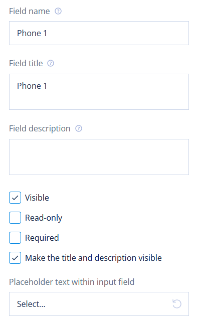 Field Types & Properties – Click Support