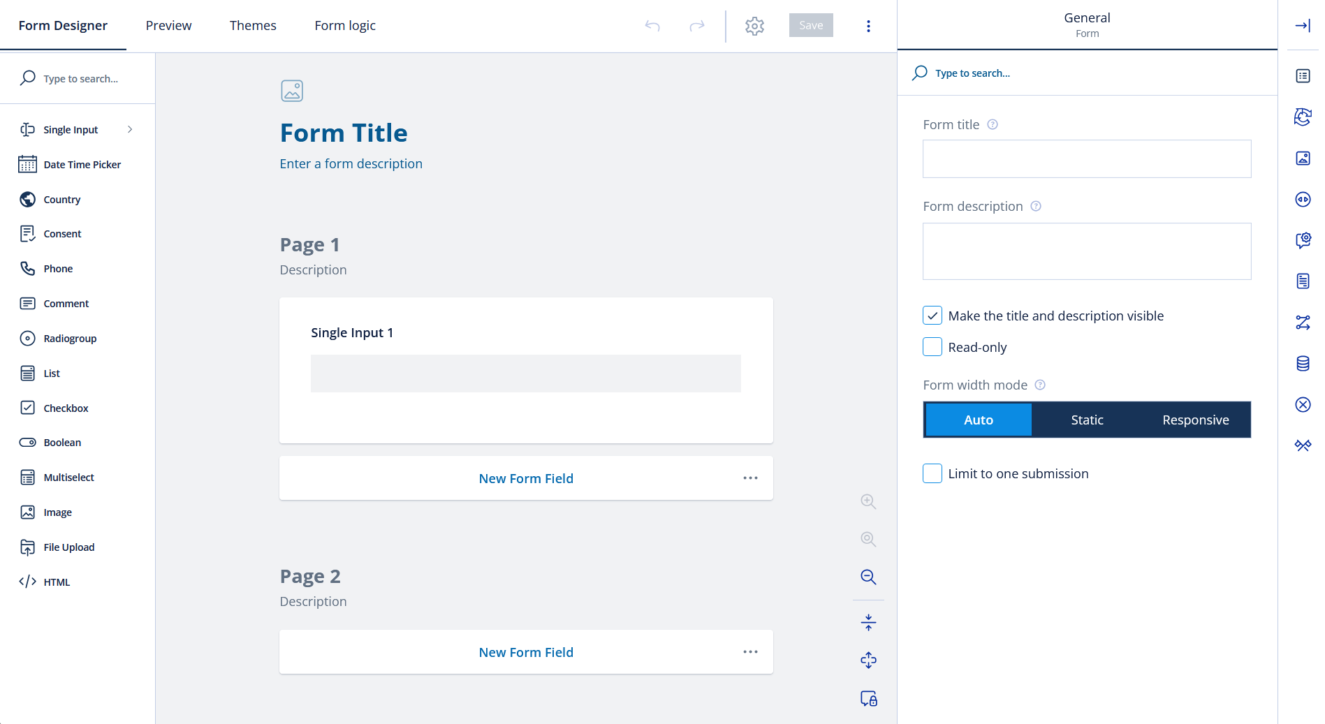 How to create a Form with Form Designer – Click Support