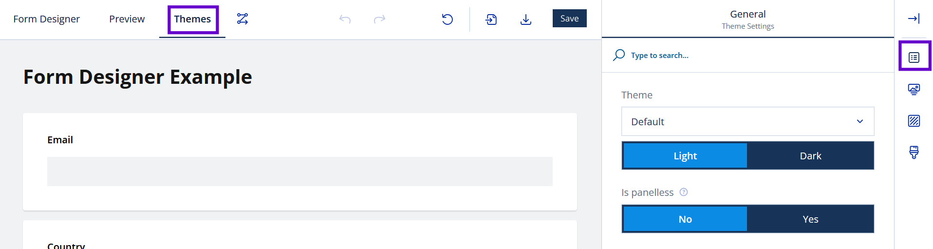 Form Designer Themes – Click Support