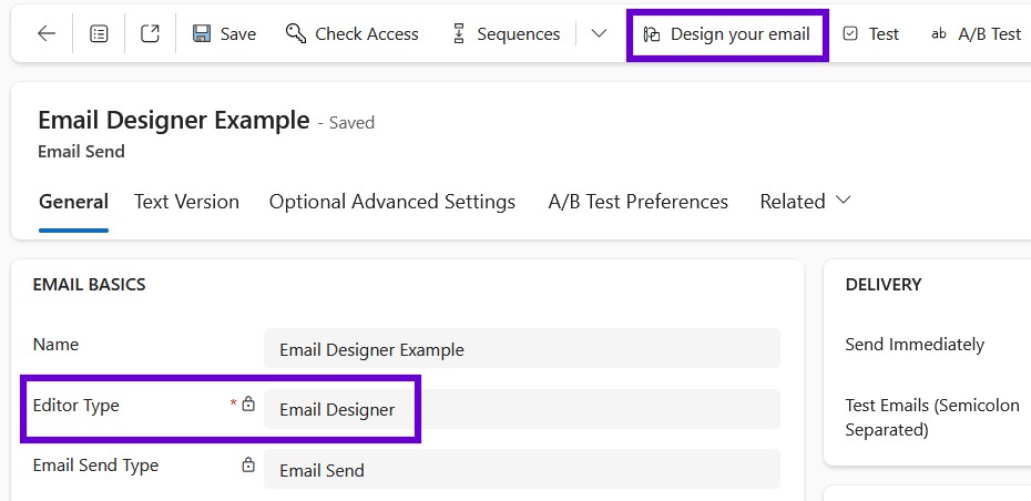 Getting Started with the Email Designer – Click Support