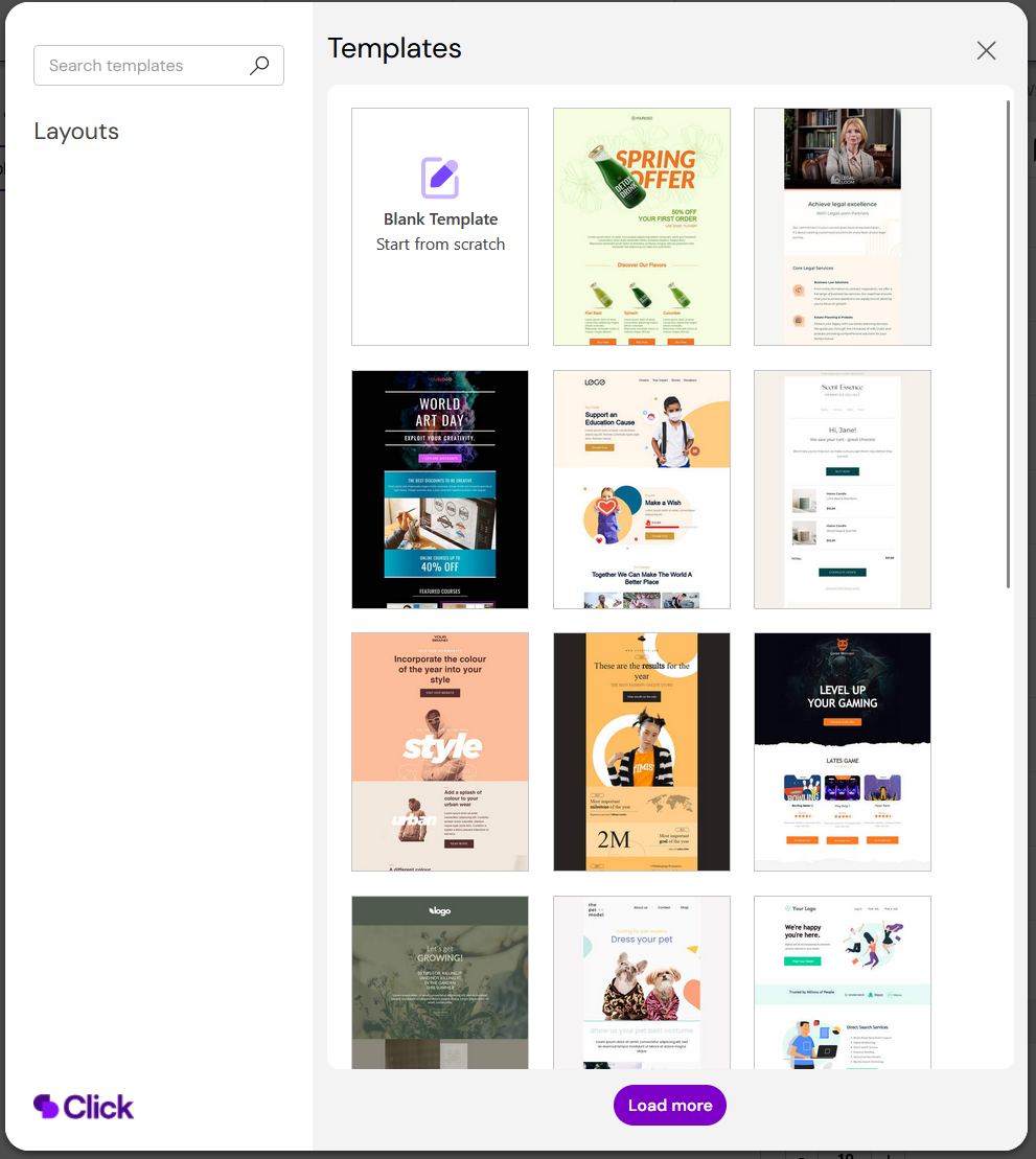 Getting Started with the Email Designer – Click Support