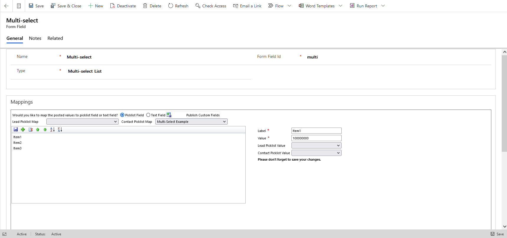 Create Form Fields – Click Support