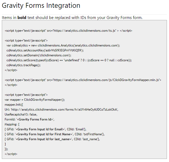Using Form Capture with Gravity Forms – Click Support