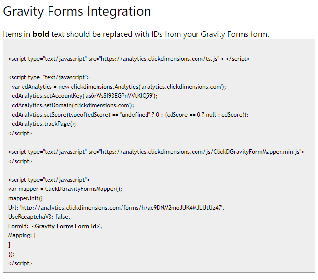 Using Form Capture with Gravity Forms – Click Support