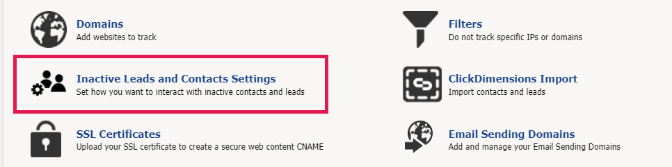 Inactive Record Settings – Click Support