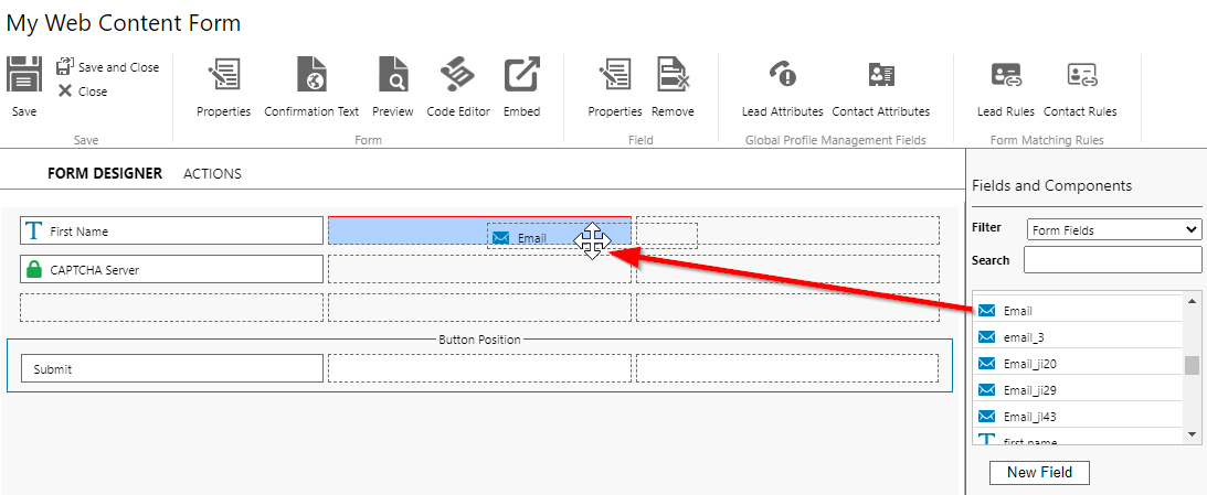 Create a Form with the Form Builder – Click Support